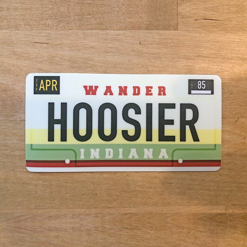Wander Indiana License Plate - Sticker/Magnet – NiceBison