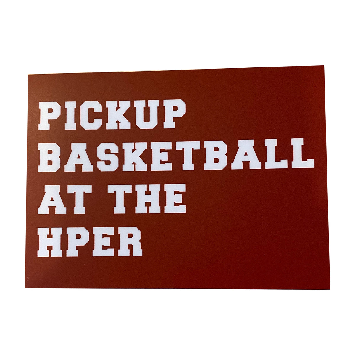 Pickup Basketball at the HPER - Sticker – NiceBison